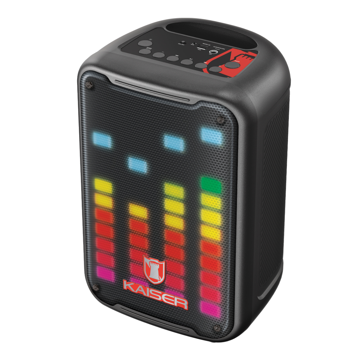 Bafle Recargable Kaiser 8 Pulgadas Luz Audiorrítmica MSA 0108 | DelSol