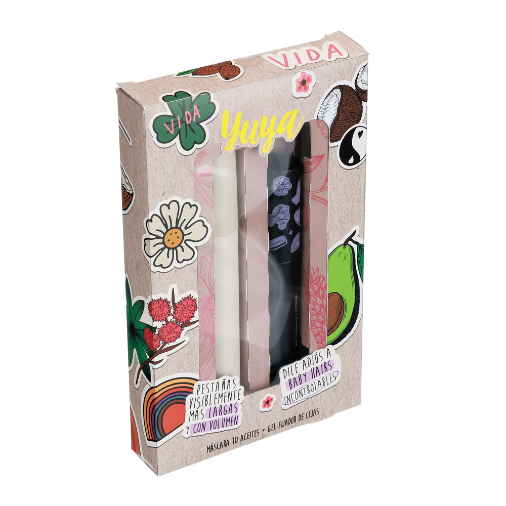 Set Máscara para Pestañas y Gel Fijador de Cejas Yuya 2 Piezas | DelSol