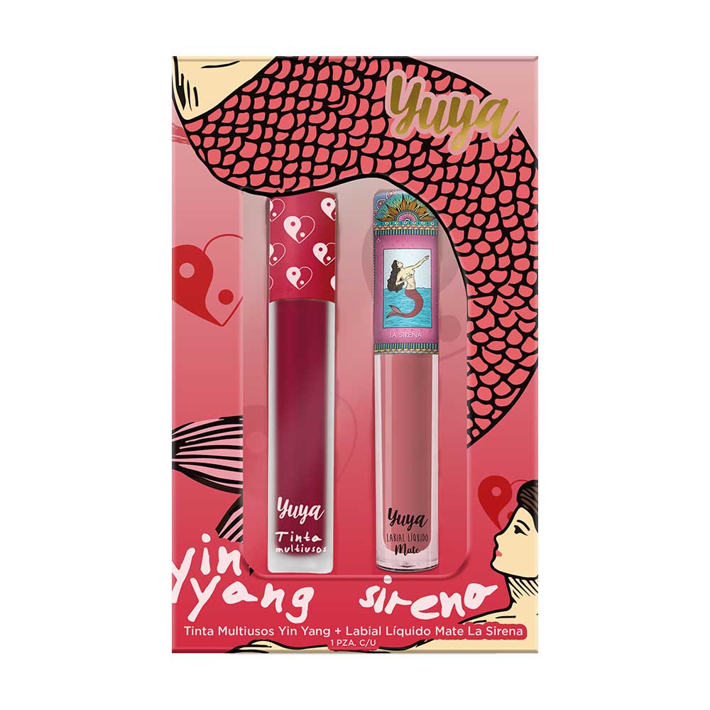 Tinta Multiusos Yin Yan y Labial La Sirena Yuya 2 Piezas | DelSol