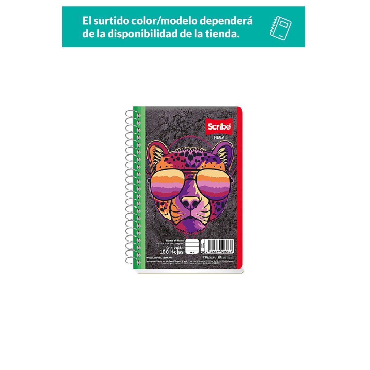 Libreta de Notas Scribe Mega Raya 100 Hojas | DelSol
