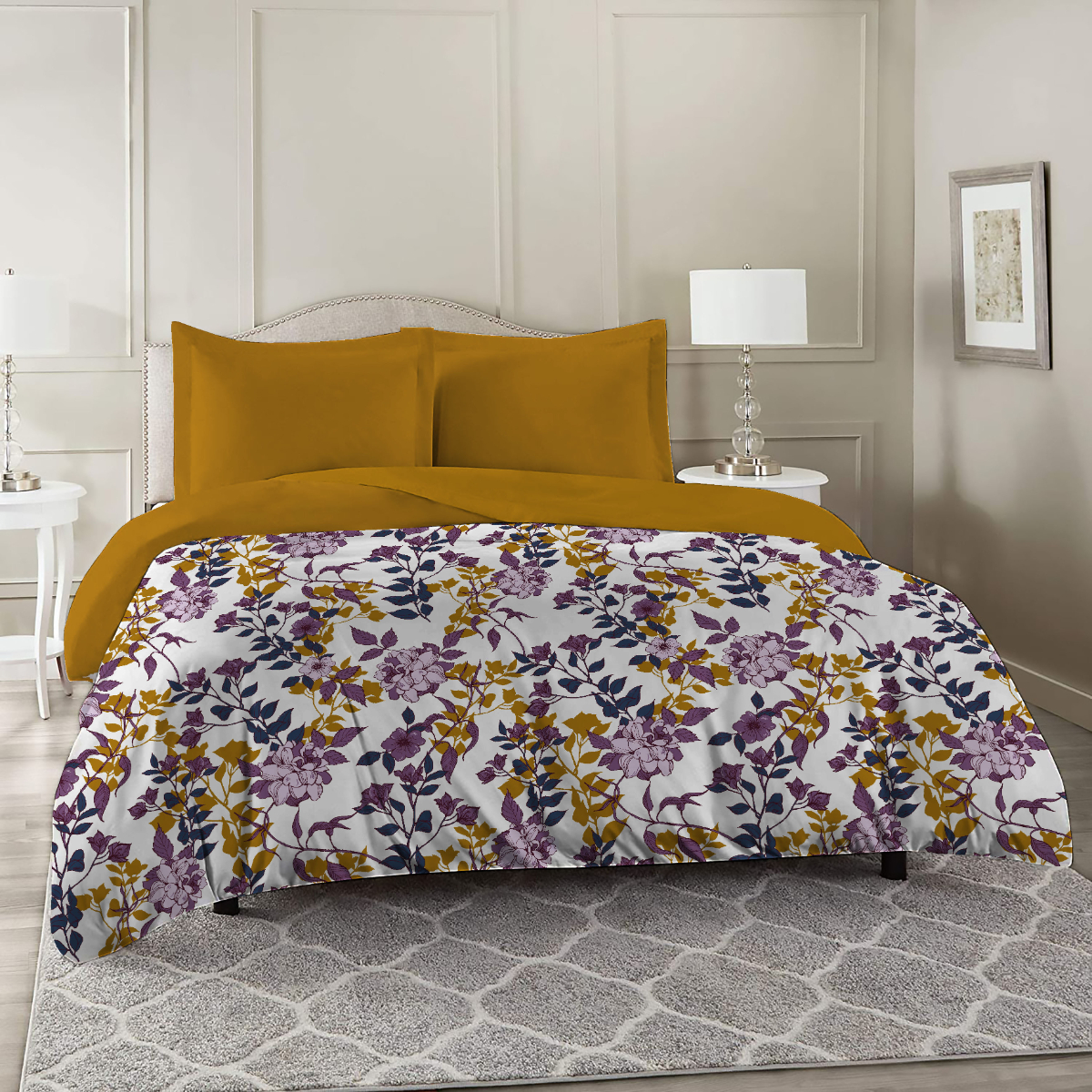 Edredón Essentials Home Alba Floral Queen Size | DelSol