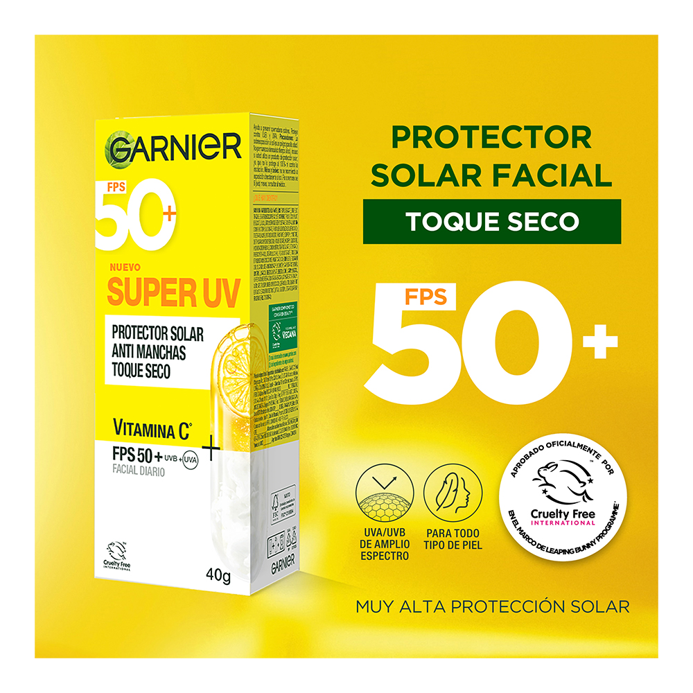 Protector Solar Garnier Super UV Anti Manchas 40 g | DelSol