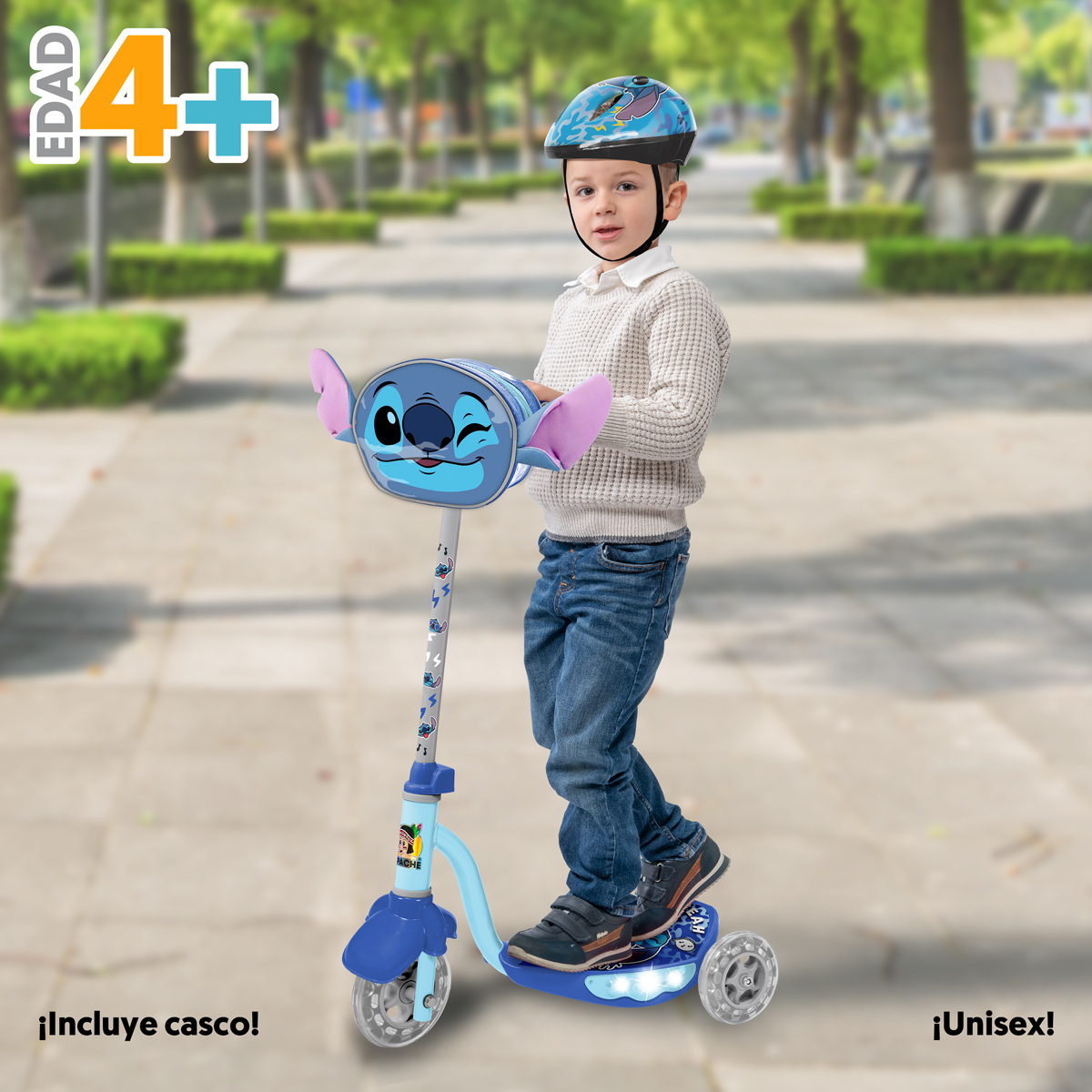 Scooter con Casco Apache Disney Stitch | DelSol