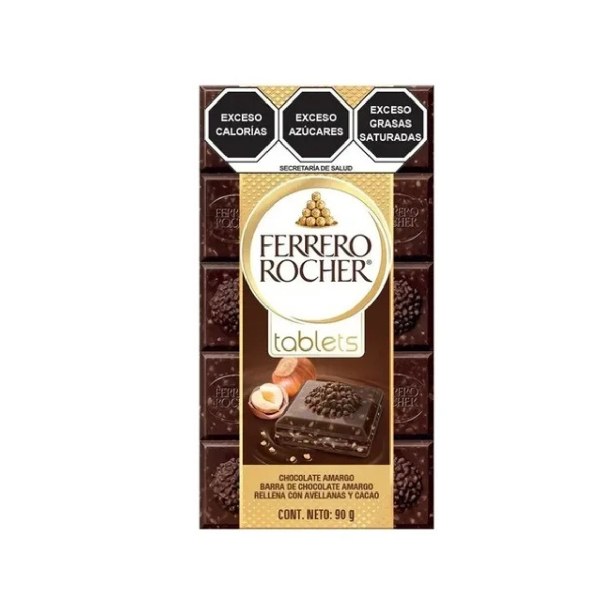 Barra de Chocolate Amargo Ferrero Rocher Tablets 90 g | DelSol