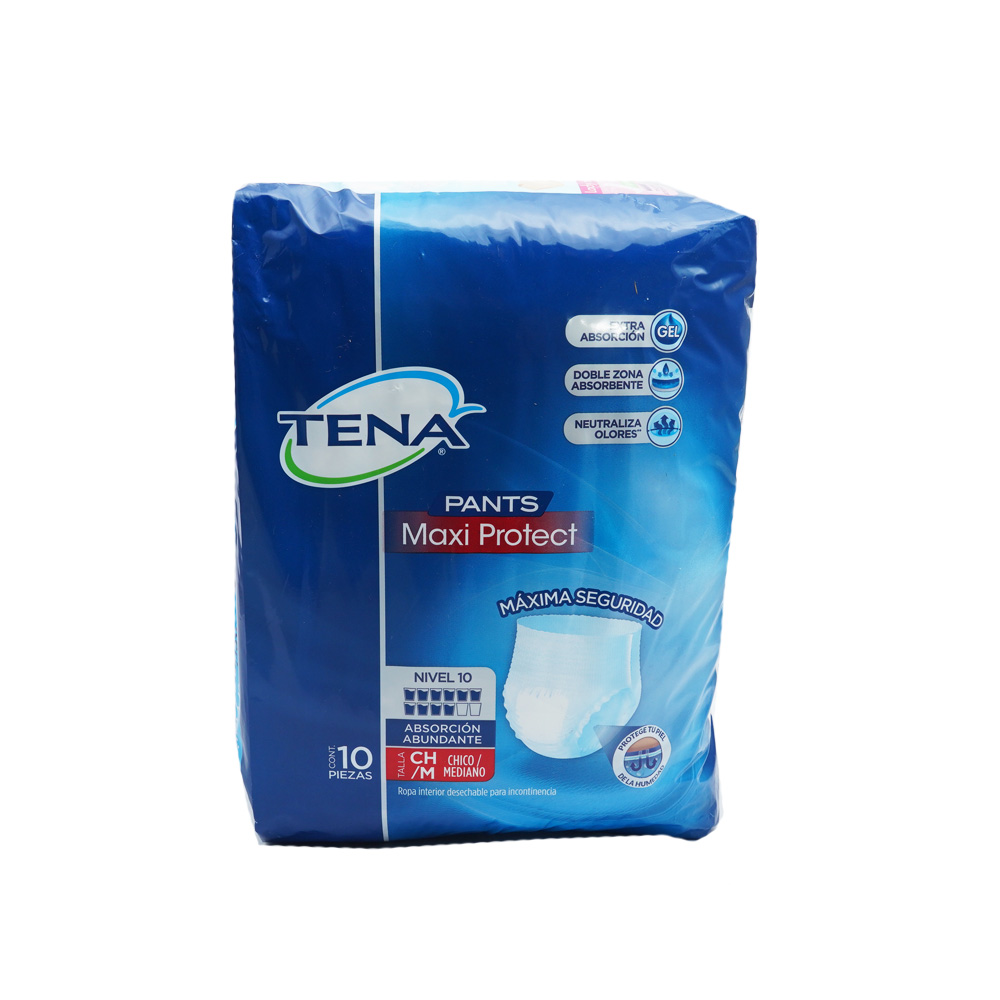 Ropa Interior Desechable TENA Pants Maxi Protect CH/M 10 Piezas | DelSol
