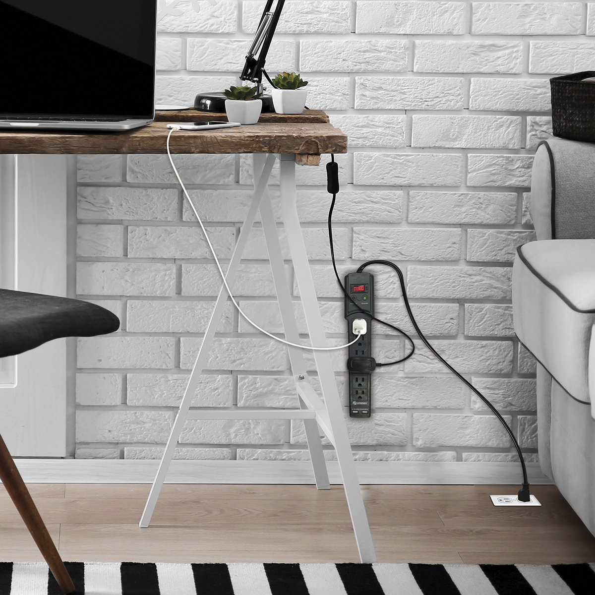 Multicontacto 6 Salidas y 2 Puertos Usb Steren | DelSol