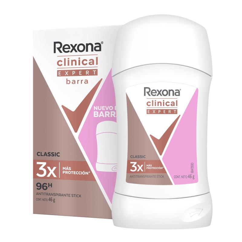 Antitranspirante en Barra Rexona Clinical Expert Classic 46 g | DelSol