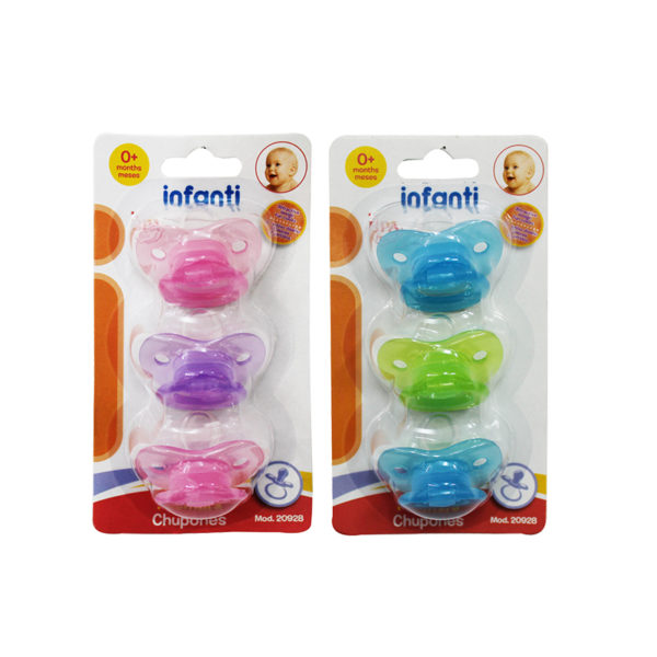 7501118120244 UPC Juego De 3 Chupones Azul-rosa Infanti