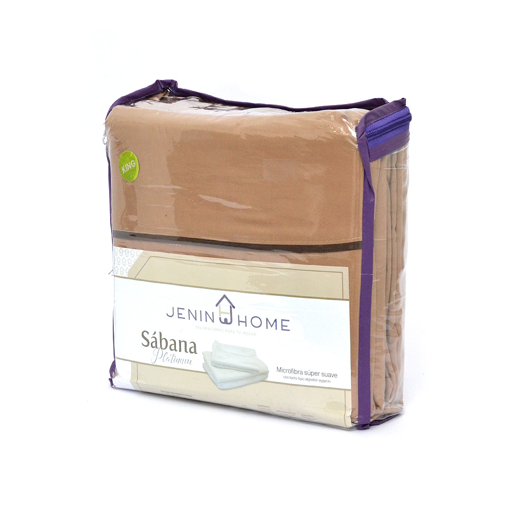 Sábana Platinum Individual Color Beige Jenin Home | DelSol